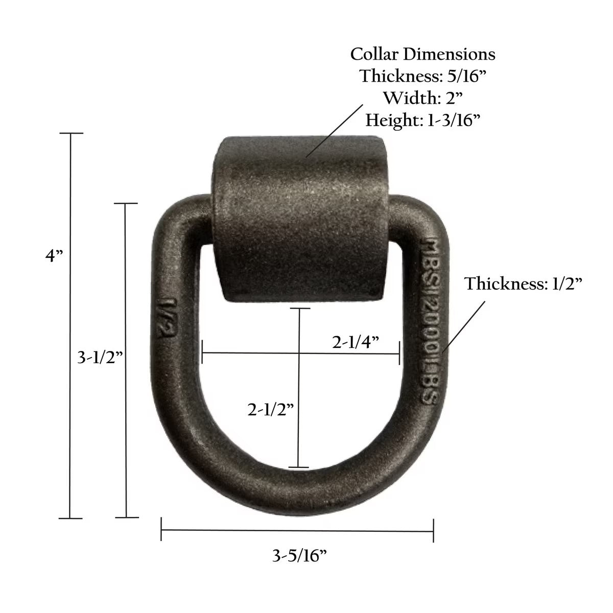 Lashing Rings | Bolt-On & Weld-On | 1/2" & 5/8" Heavy-Duty Steel ...