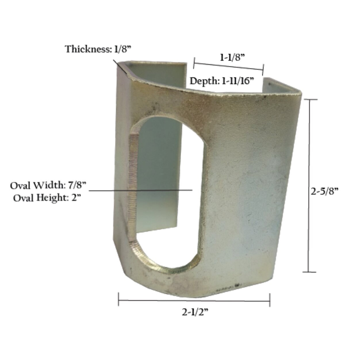 Galvanized Gate Striker Plate | Weld-On Latch Receiver for Steel Posts ...