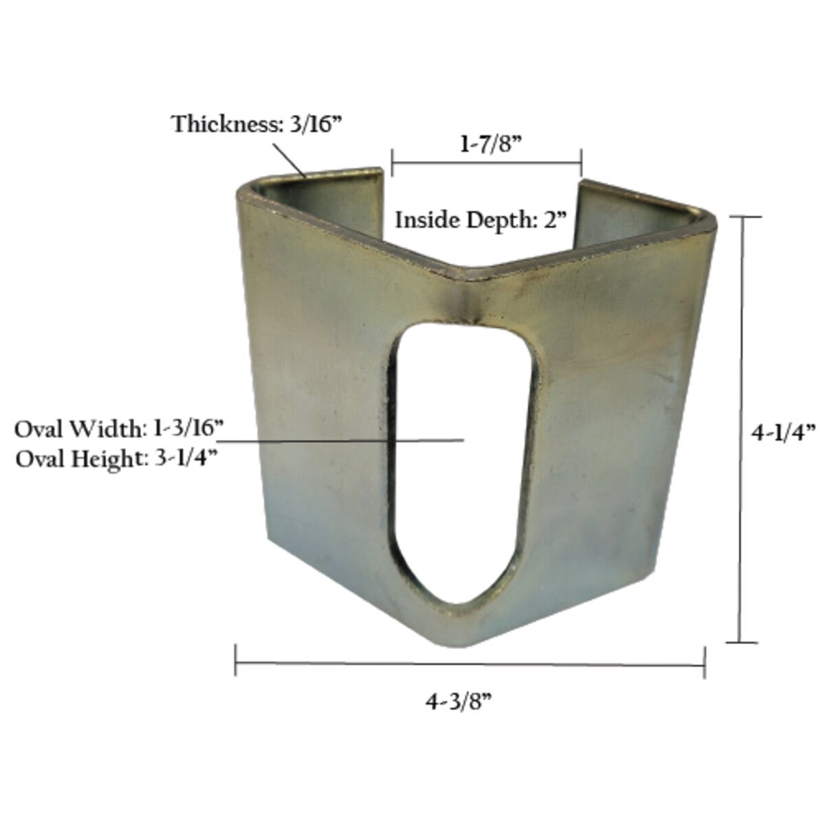 Galvanized Gate Striker Plate | Weld-On Latch Receiver for Steel Posts ...