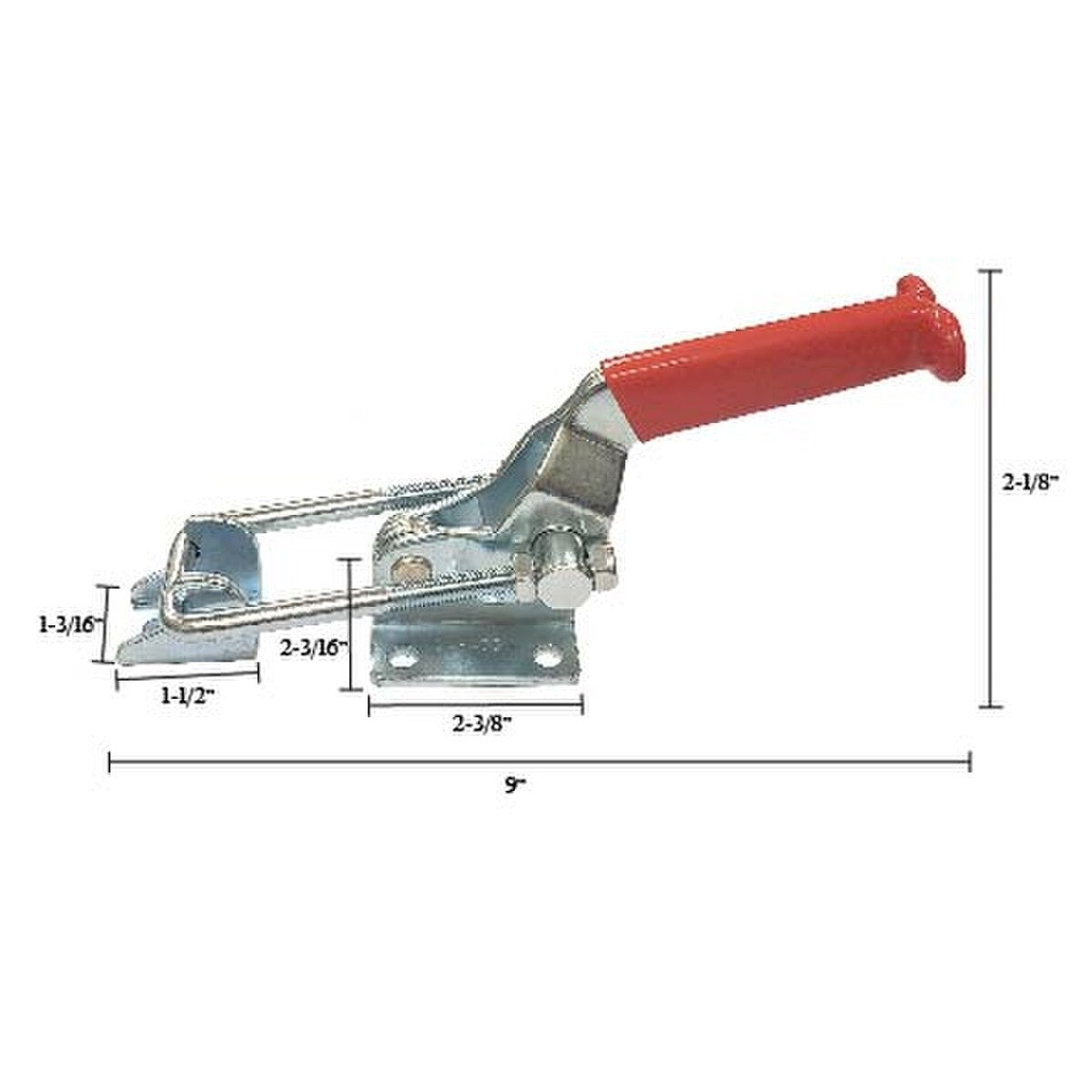 7" Toggle Clamp | Adjustable U-Bolt Latch Clamp with PVC Handle ...